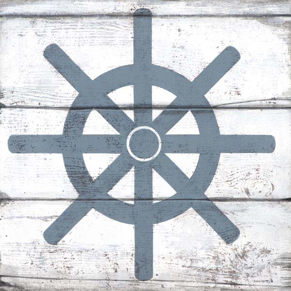Nautical | Ship's Wheel | Square | Norman Wyatt Jr | Captain | Canvas
