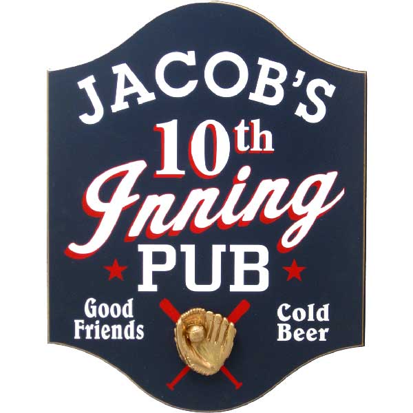 Personalized Sports Pub Sign | Baseball | Wood | Good Friends