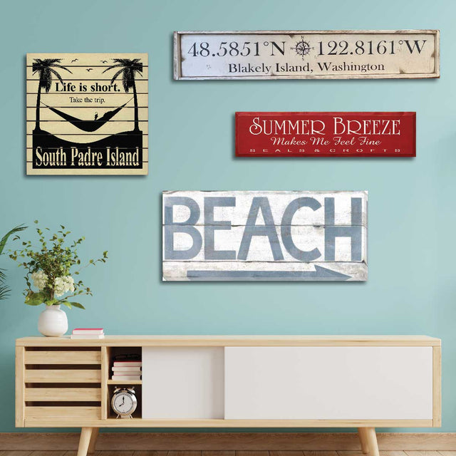 Vintage Wood Signs, Retro Wall Art, Rustic Home Decoration, Distressed
