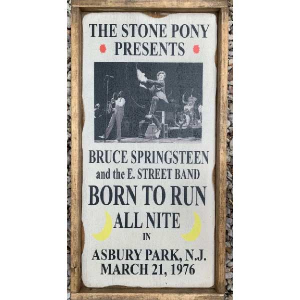 Springsteen | Wood Sign | Asbury Park, NJ | Born to Run | Stone Pony