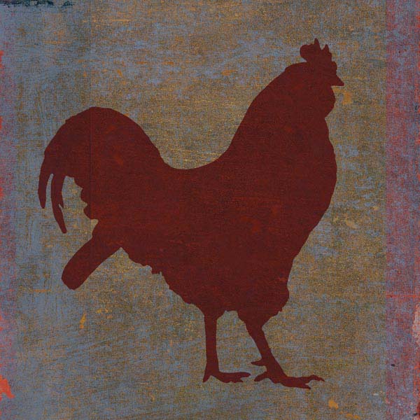 Rooster | Square | Kitchen | Silhouette | Farmhouse | Canvas Print