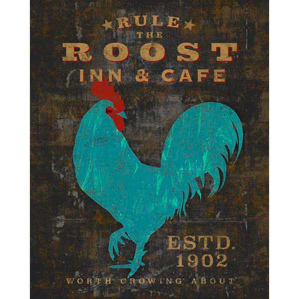 Rooster | Inn & Cafe | Rule the Roost | Farmhouse | Canvas Print